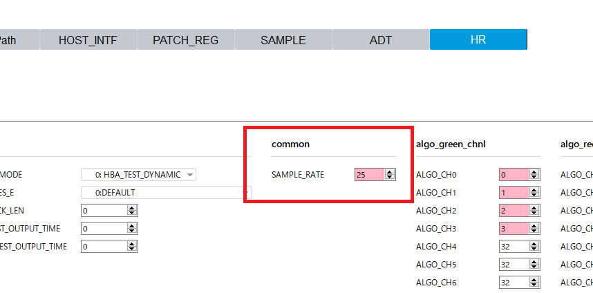 Relation between sample rates on GHTestTool | Health Sensors | Goodix ...