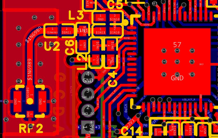 GR5515IGND芯片双面板上使用蓝牙天线辐射性能差 | 低功耗蓝牙 | 汇顶科技开发者社区
