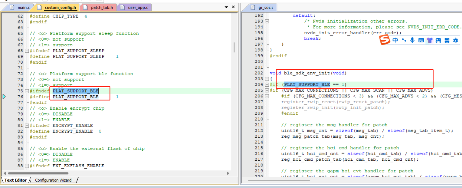 GR551x_SDK_V2.0.2中的新加宏PLAT_SUPPORT_BLE的定义的代码功能是什么 | 低功耗蓝牙 | 汇顶科技开发者社区