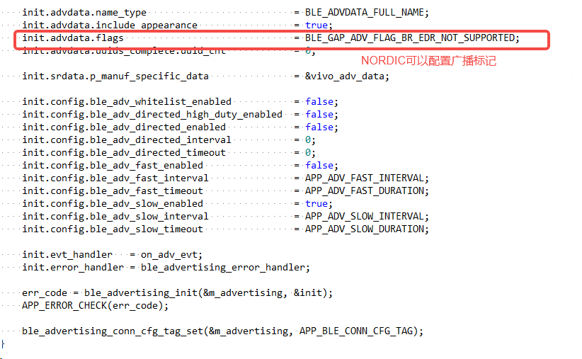 GR5xx 蓝牙广播的flags修改问题 | 低功耗蓝牙 | 汇顶科技开发者社区